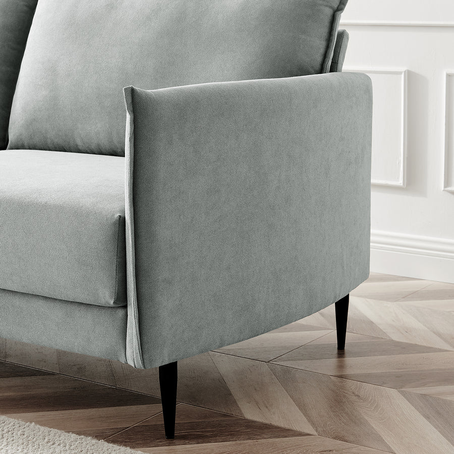 Bari Grey Fabric Sofa | daals