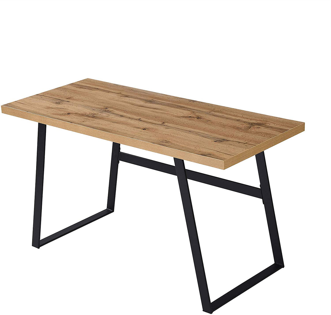 KLOTEN Oak Desk with Black Metal Legs | daals