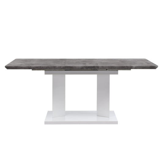 Goswell Concrete Effect Extending Dining Table 6 to 8 Seater | daals