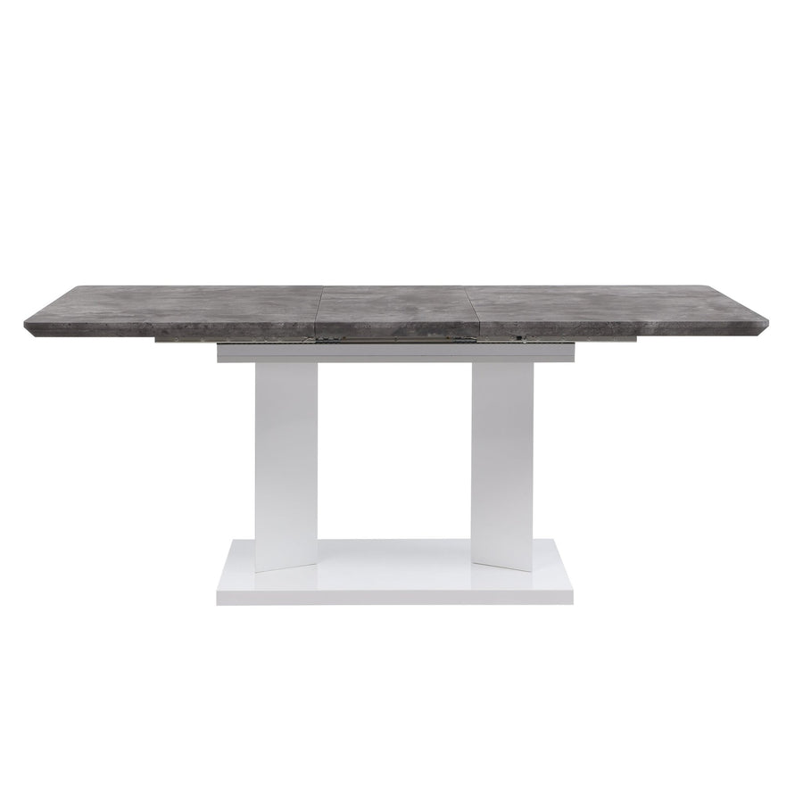 Goswell Concrete Effect Extending Dining Table 6 to 8 Seater | daals