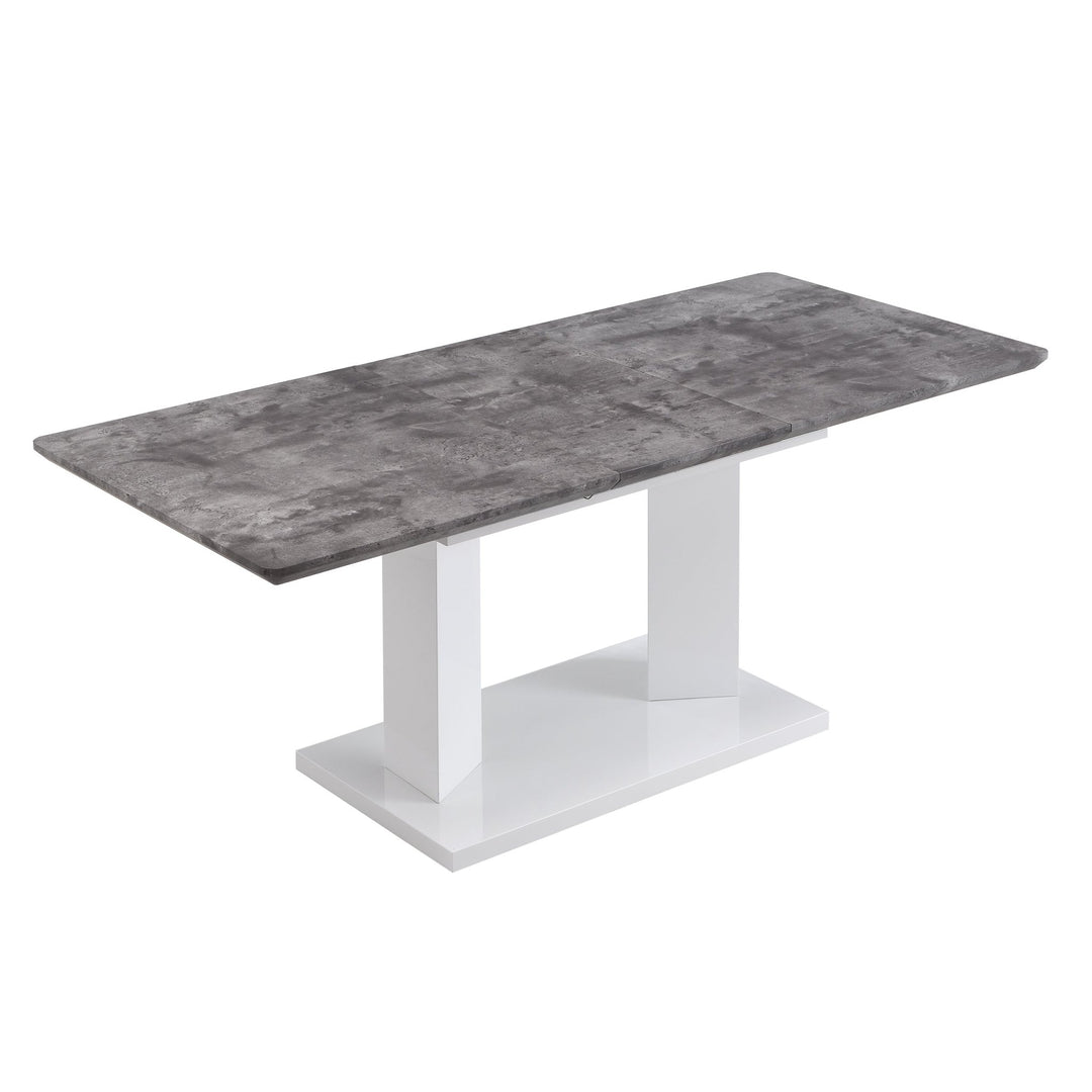 Goswell Concrete Effect Extending Dining Table 6 to 8 Seater | daals