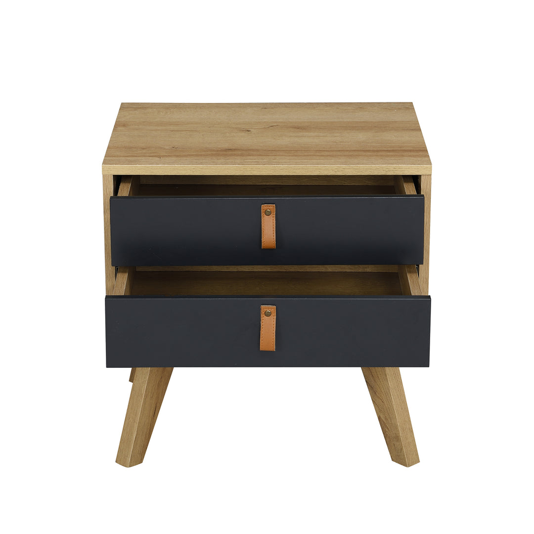 Tallis Two Tone Bedside Table with 2 drawers | daals