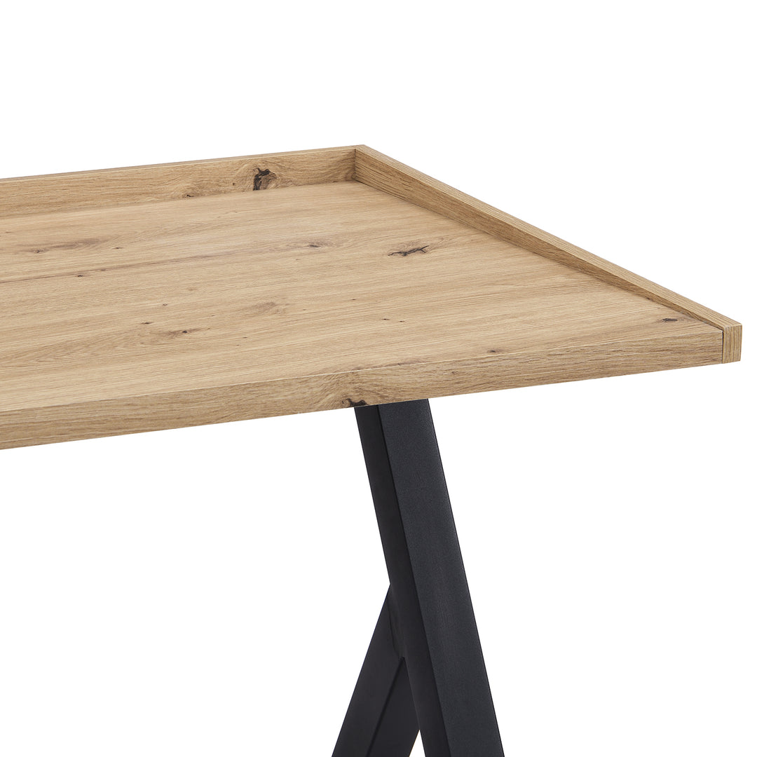 Lytton 1-Drawer Oak Effect Desk with Angled Desk Top | daals