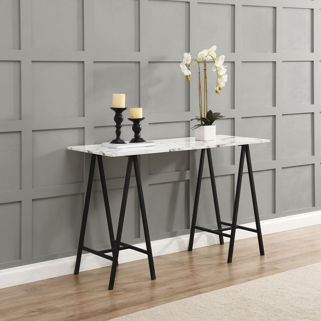 Ravena Marble Effect Console Table | daals
