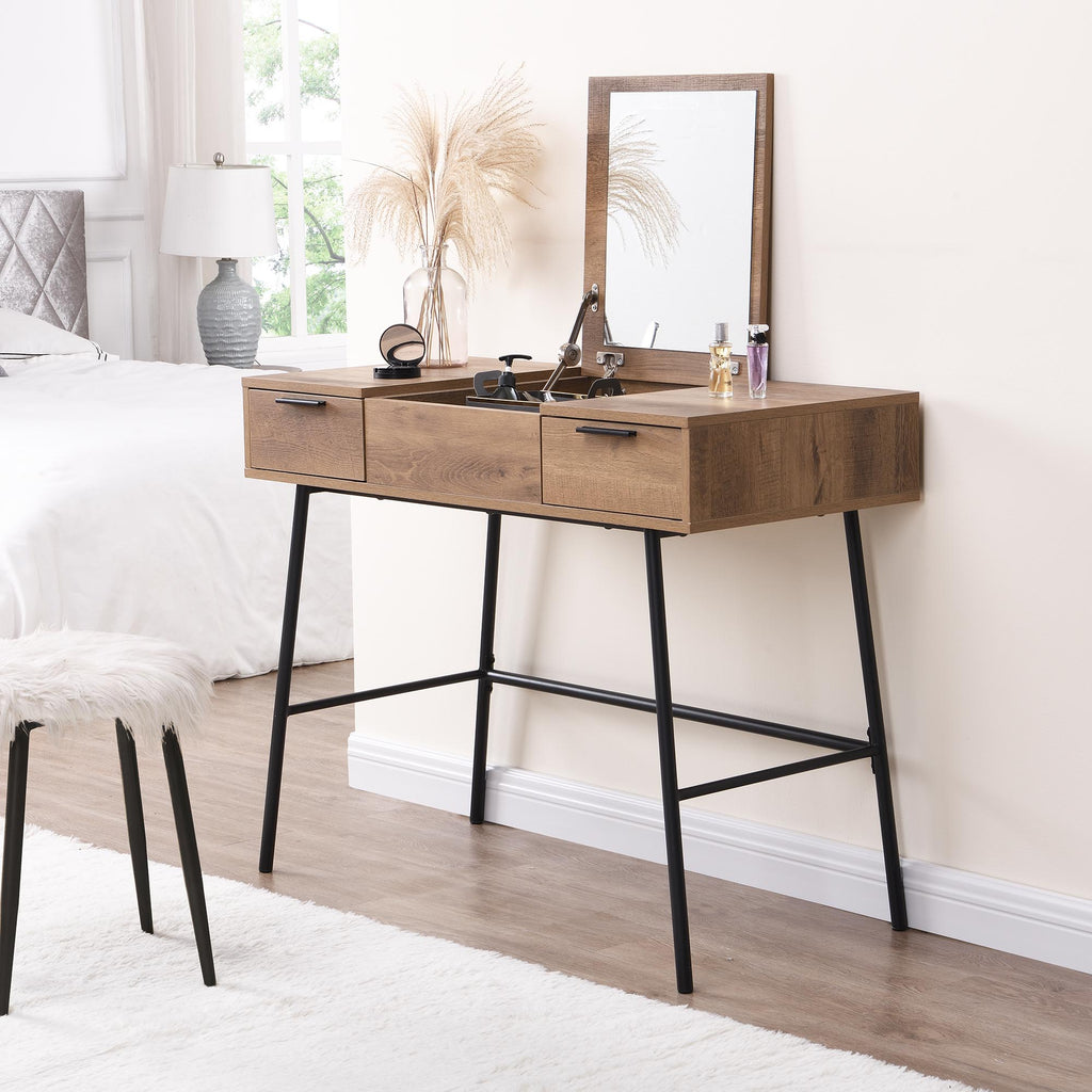 Selwyn Oak Effect Console Dressing Table | daals