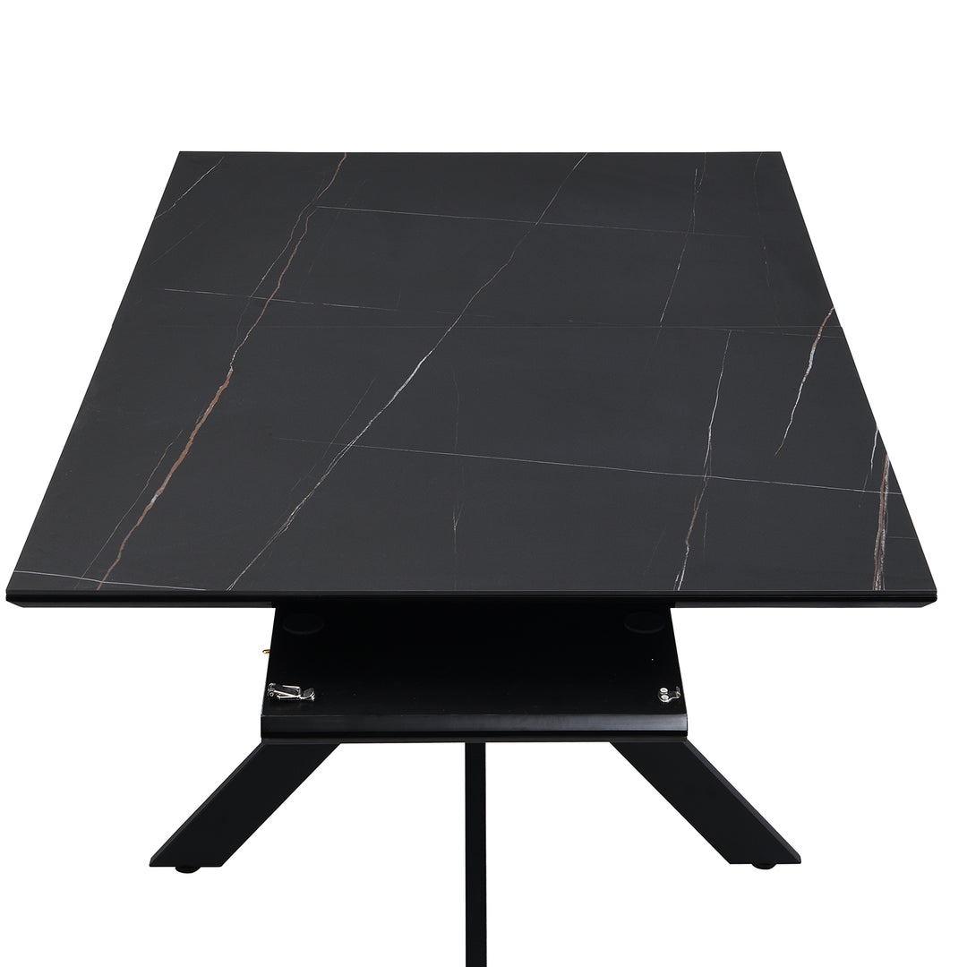 Varden Black Ceramic Extending Dining Table | daals
