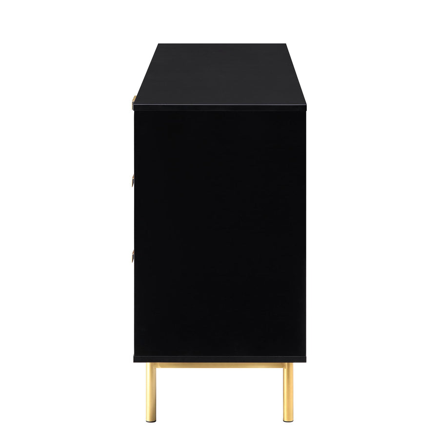 Richmond Ridged Large Sideboard, Matte Black | daals
