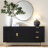 Richmond Ridged Large Sideboard, Matte Black | daals