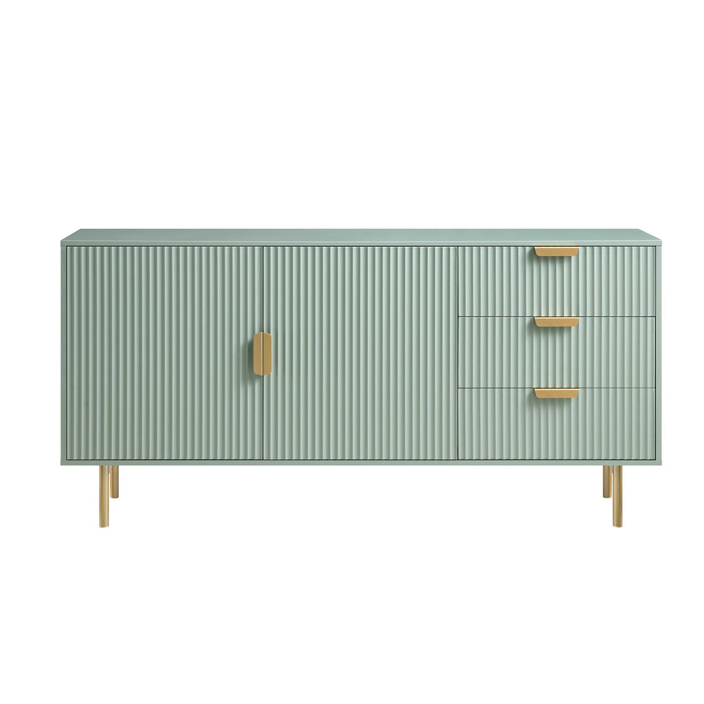 Richmond Ridged Large Sideboard, Matte Sage Green | daals
