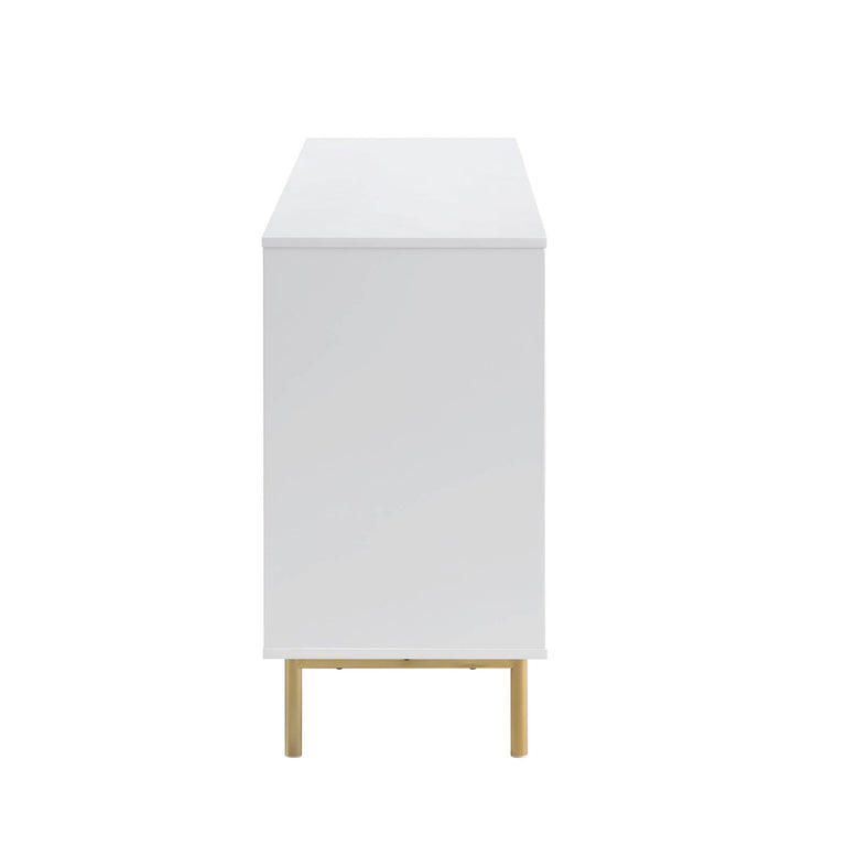 Richmond Ridged Large Sideboard, Matte White | daals