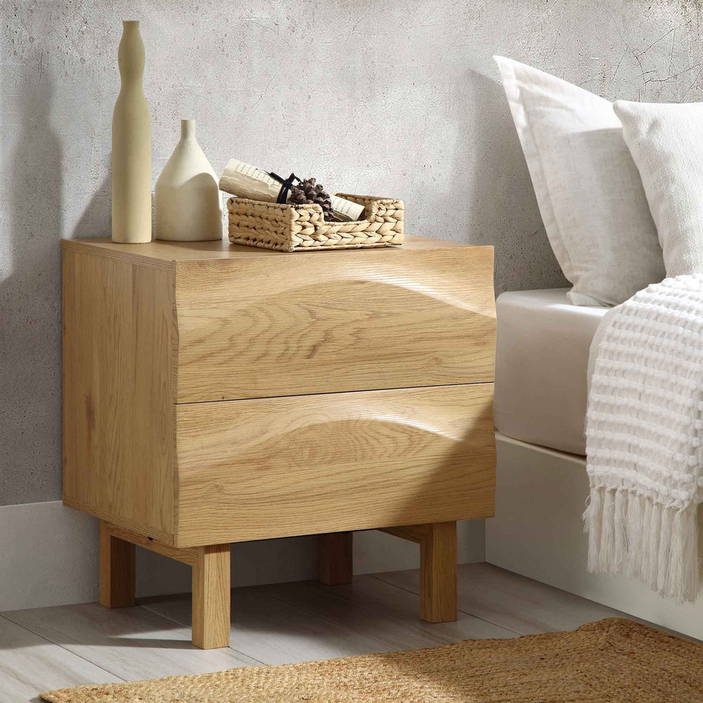 Moriko 2 Drawer Bedside Table | daals