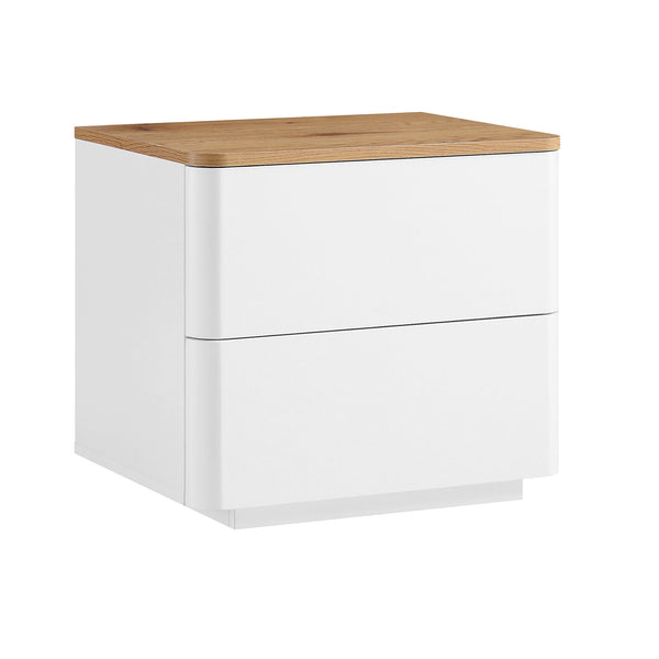 Agnes Curved Edge 2 Drawer Bedside Table | daals