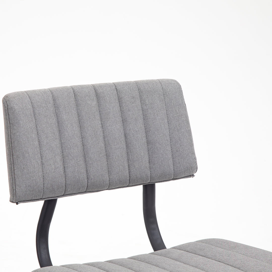 Charlecote Set of 2 Fluted Dining Chairs (Light Grey Linen) | daals