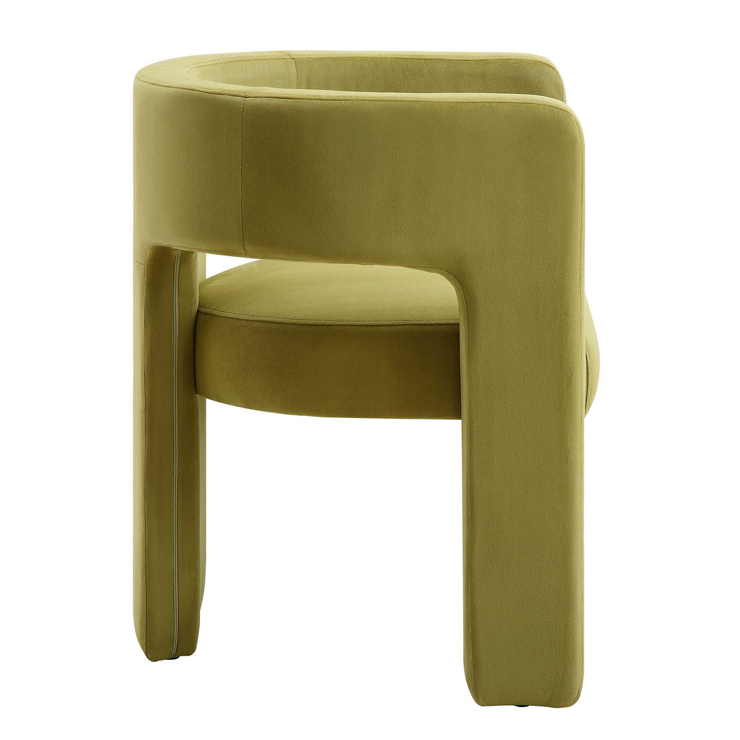 Greenwich Olive Green Velvet Dining Chair | daals