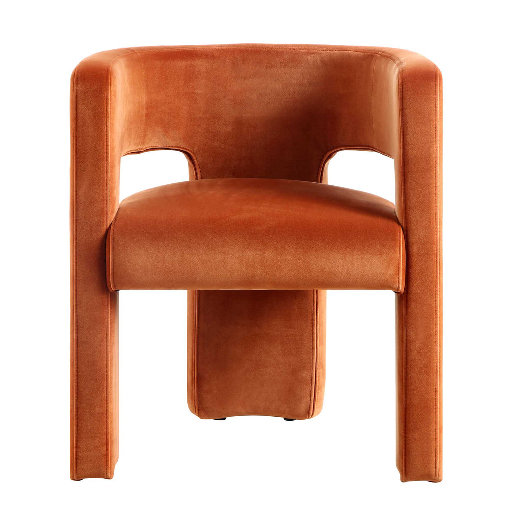 Greenwich Rust Velvet Dining Chair | daals