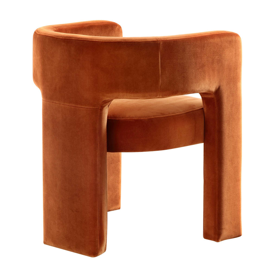 Greenwich Rust Velvet Dining Chair | daals