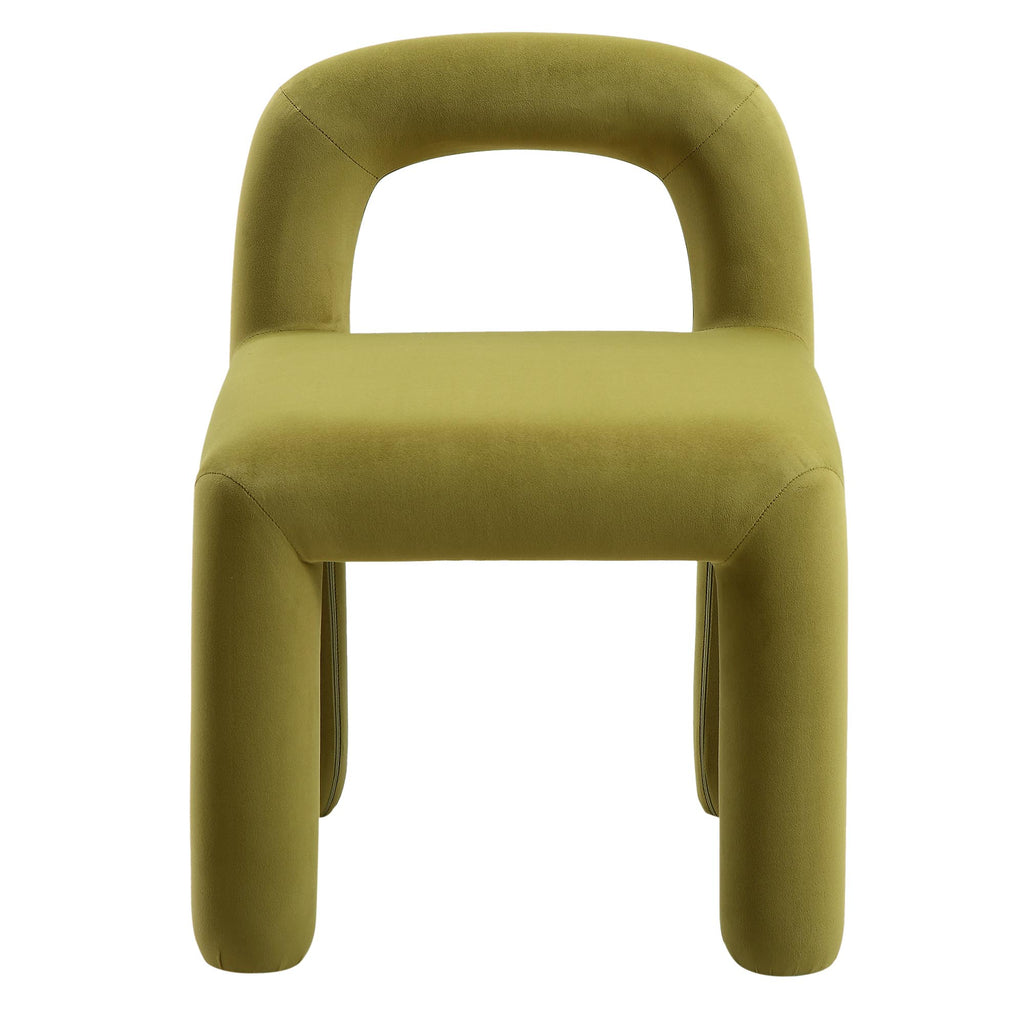 Libby Olive Green Velvet Dining Chair | daals