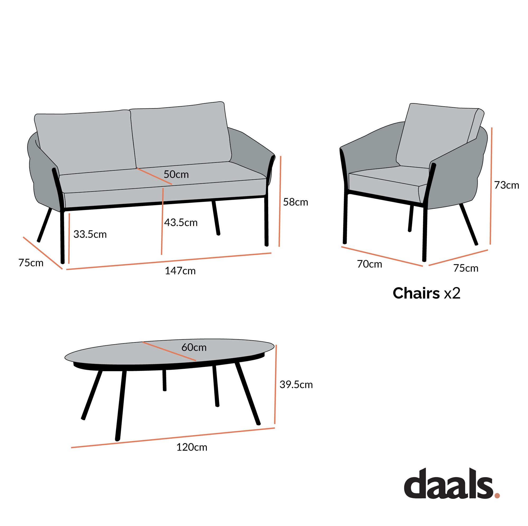 Montebello 4-Seater Outdoor Taupe Rope and Aluminium Sofa Set with Whi ...