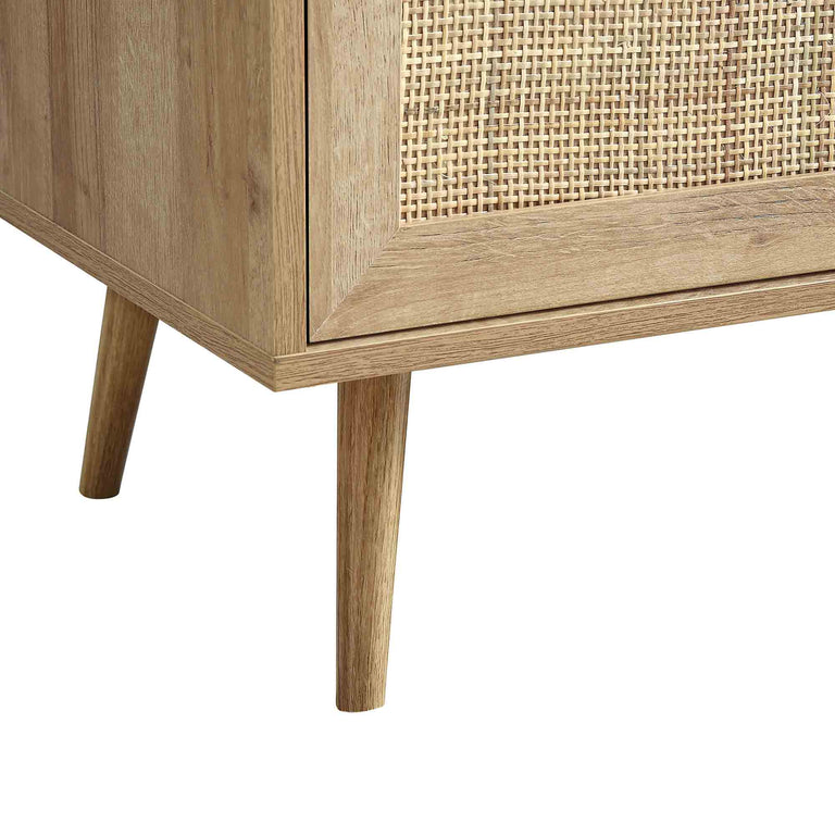 Frances Woven Rattan Display Cabinet, Natural | daals