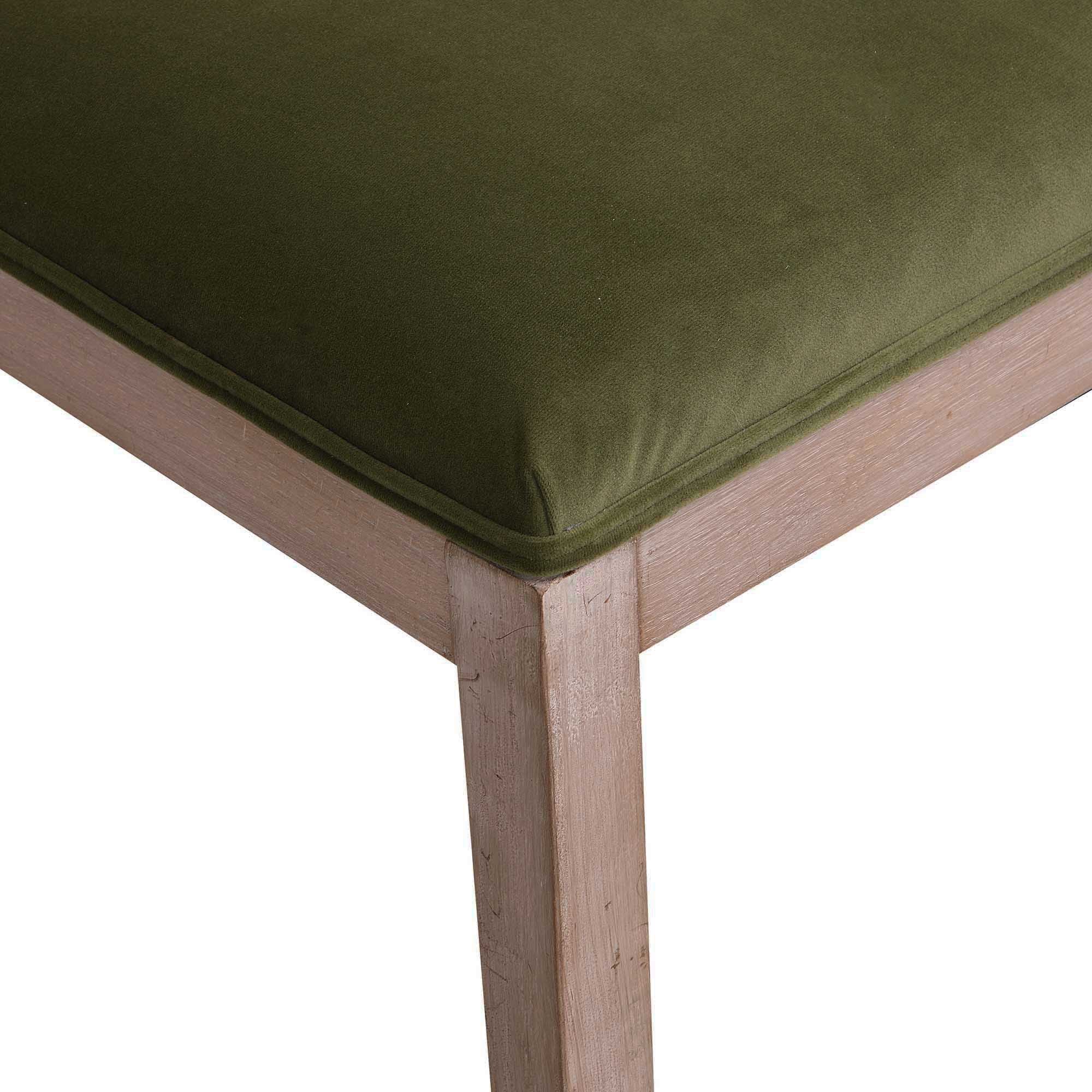 Hemingford Set of 2 Moss Green Velvet Bobbin Spindle Dining Chair | daals