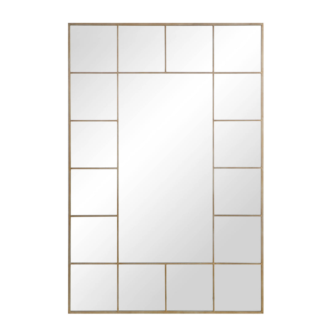 Herbert Full Length Metal Frame Window Mirror 180 x 120 cm, Antique Si ...