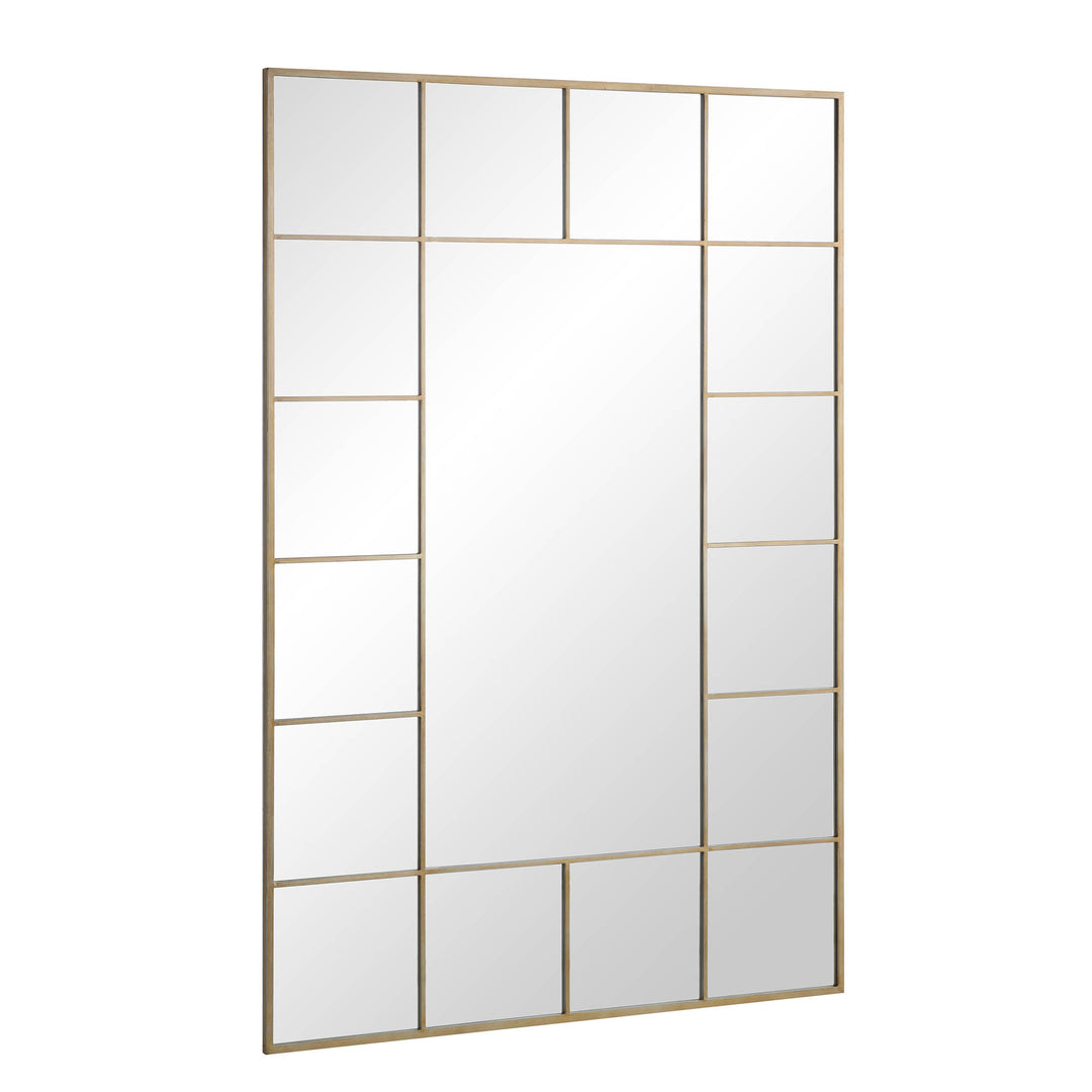 Herbert Full Length Metal Frame Window Mirror 180 x 120 cm, Antique Si ...
