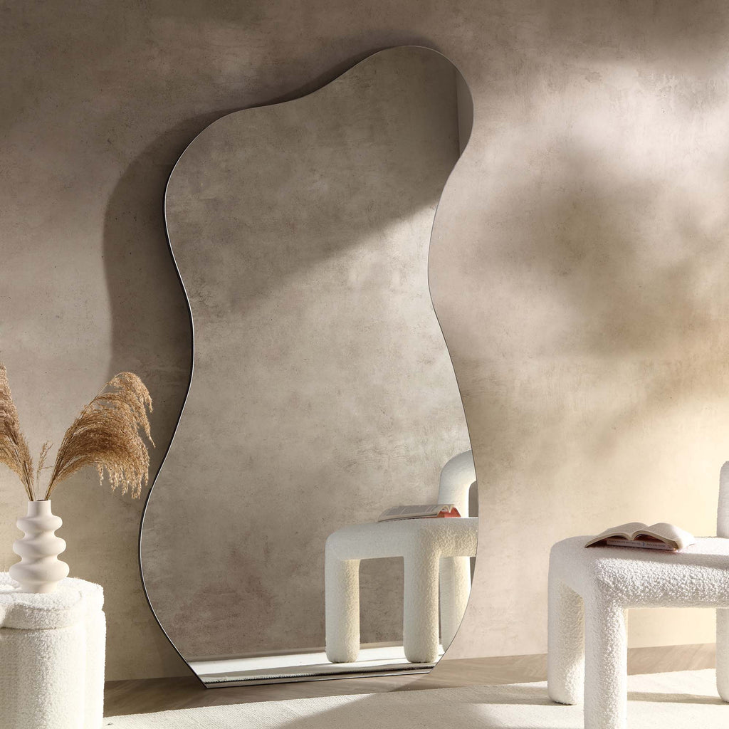 Bala Irregular Shaped Frameless Extra Large Full Length Pond Mirror 18 ...