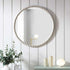 Luna Round Bobbin Wall Mirror 77 x 77 cm, Washed White | daals