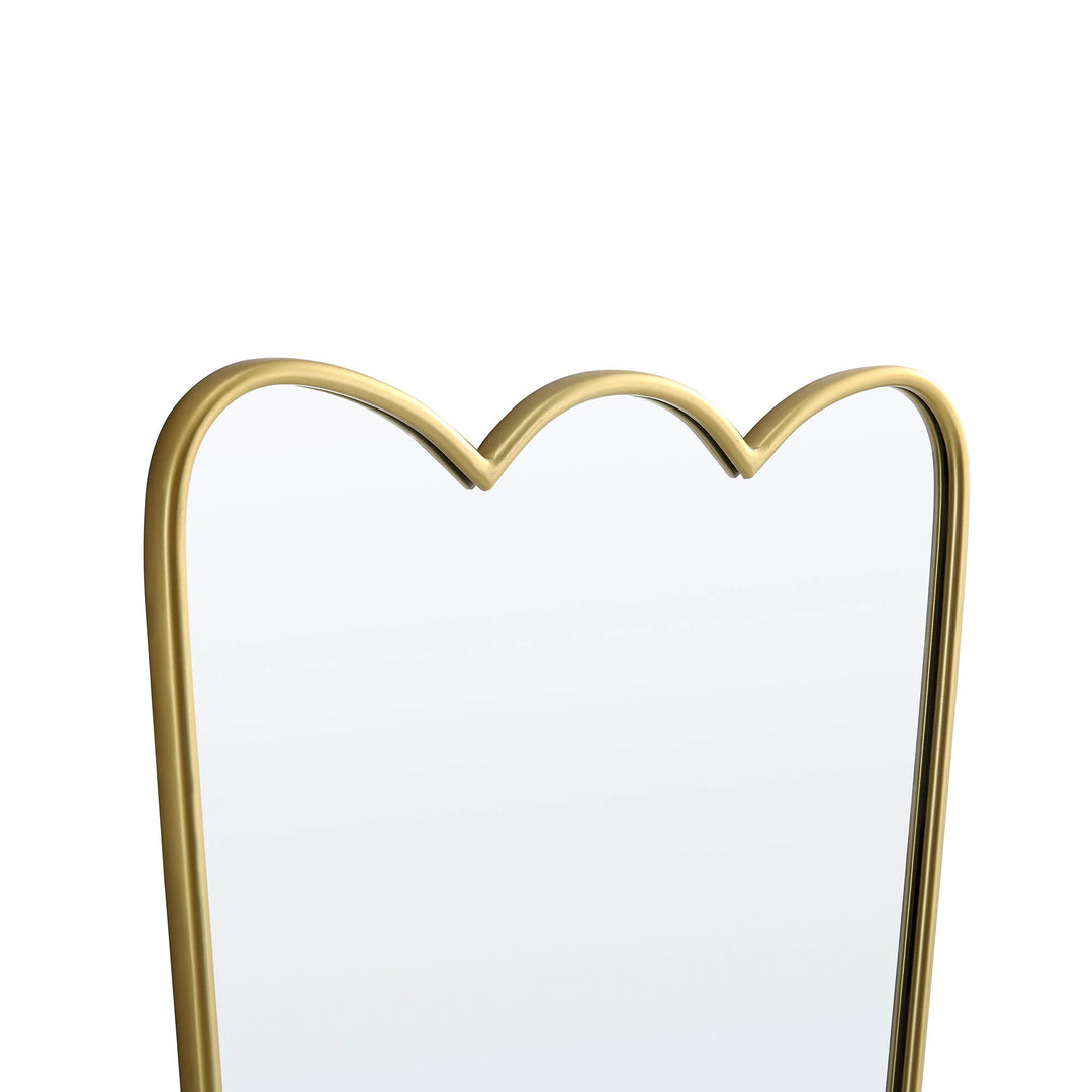 Berkeley Scalloped Edge Wall Mirror, Gold Effect | daals