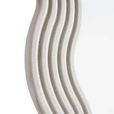 Venus Full Length Wave Mirror 180 x 100 cm, Washed White | daals