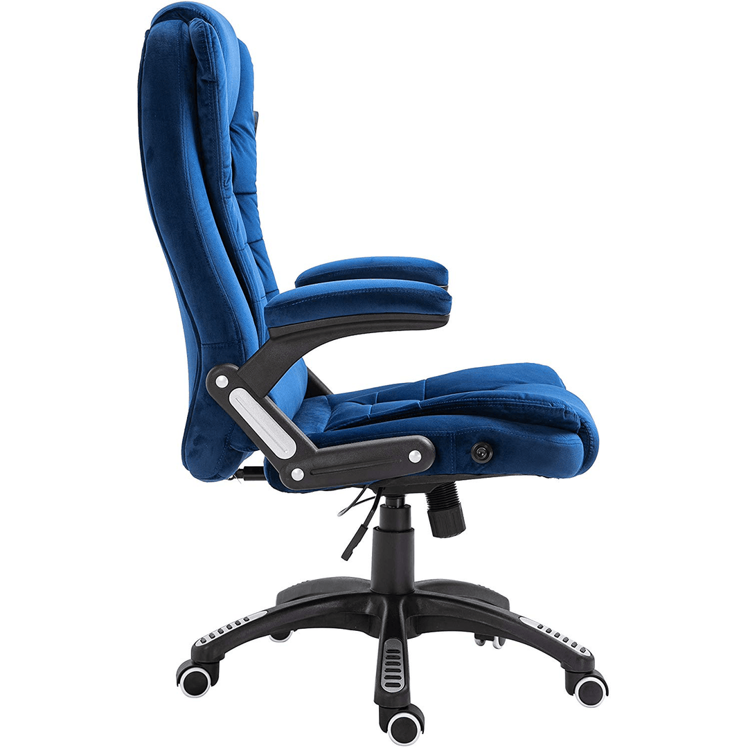 Executive Recline Extra Padded Office Chair Standard, MO17 Blue Velvet ...