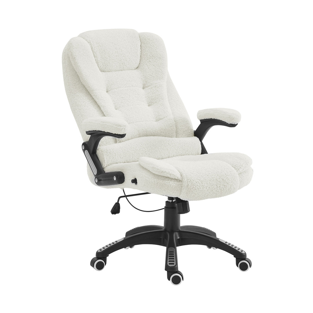 Executive Recline Extra Padded Office Chair Standard, MO17 White Teddy ...
