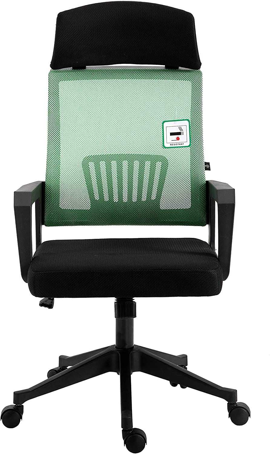 Beni Mesh Office Chair with Headrest in Green | daals