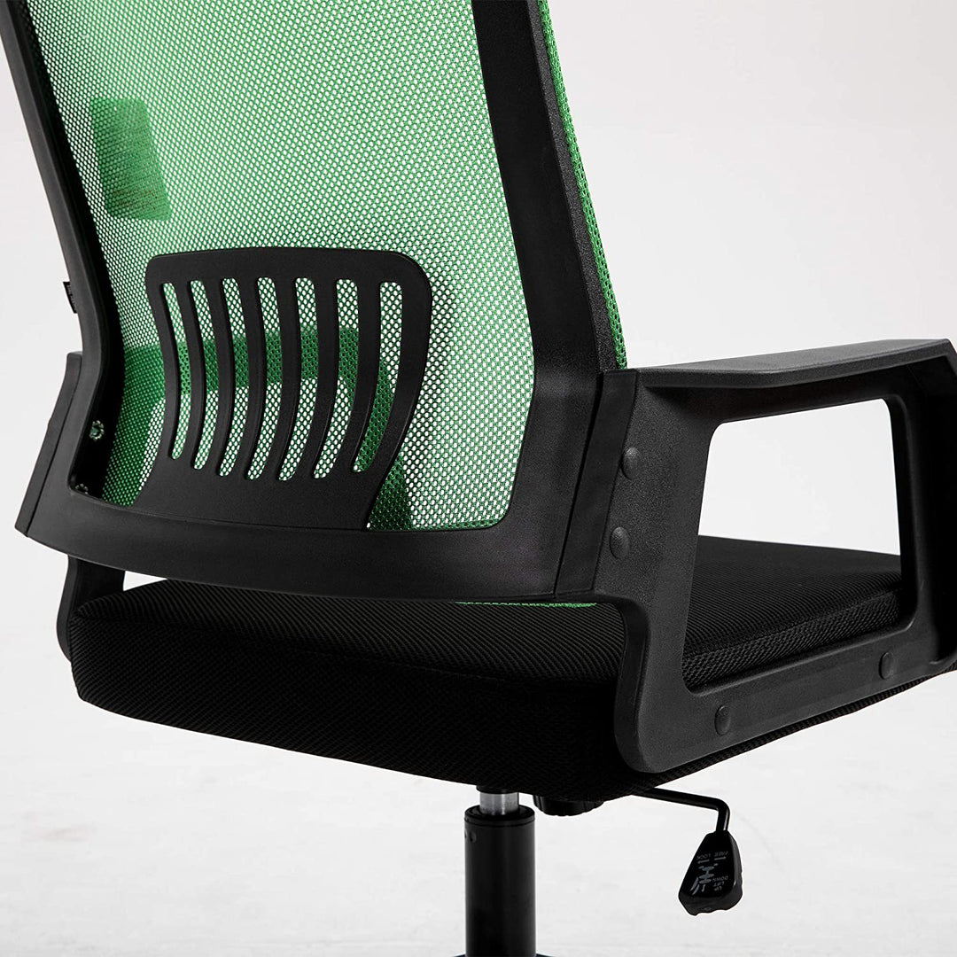 Beni Mesh Office Chair with Headrest in Green | daals