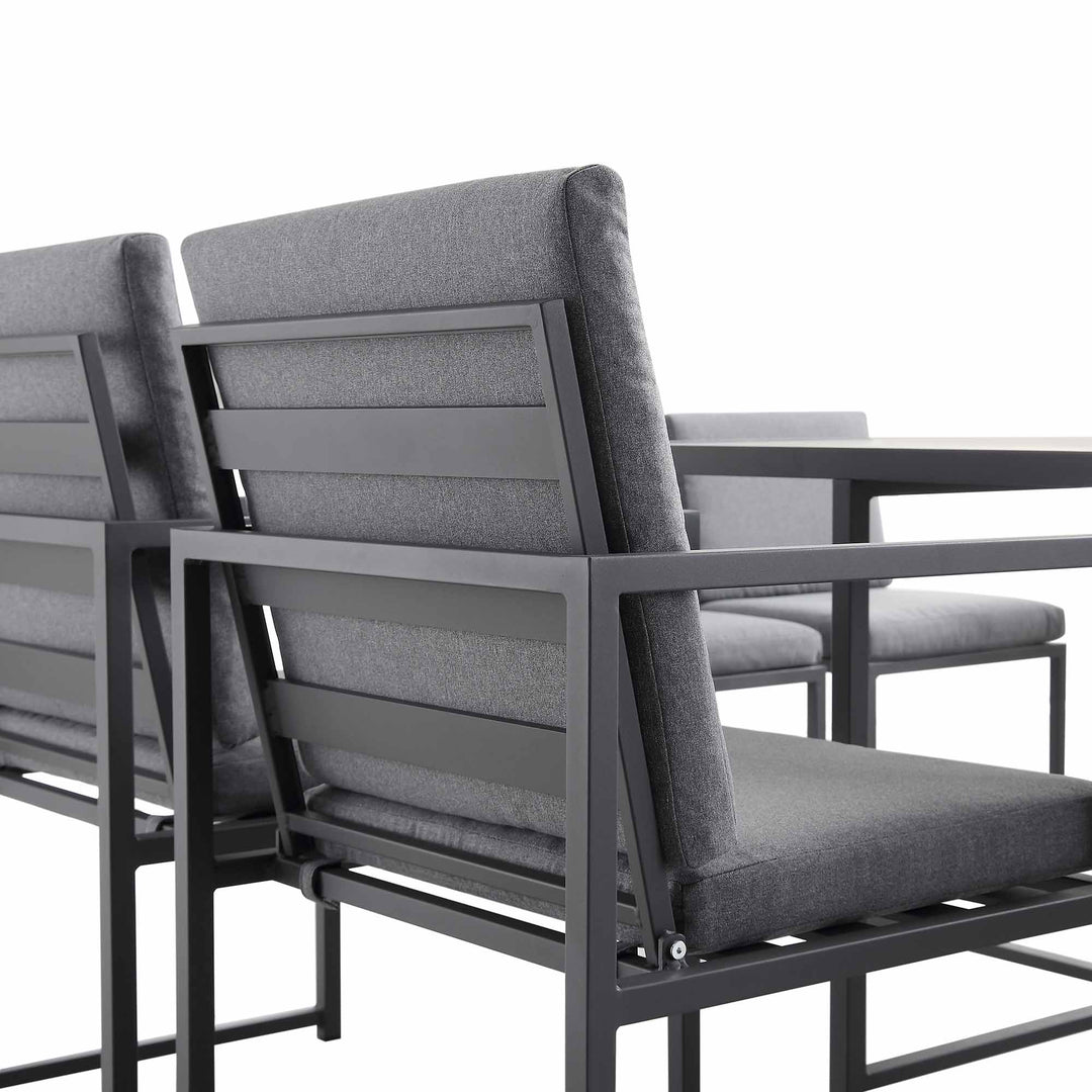 Albany Aluminium 9-Piece Outdoor Cube Dining Set, Grey | daals