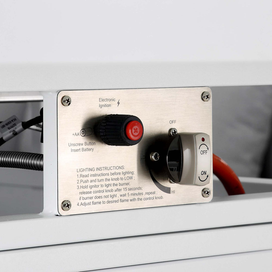 Albany Aluminium Large Corner Casual Dining Set with Firepit Table, Gr ...