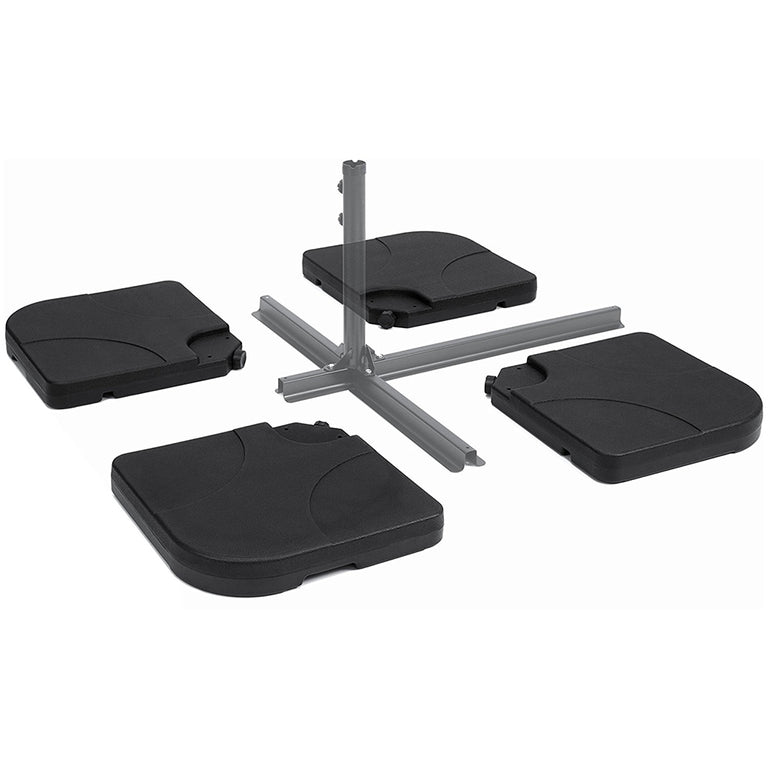 Pack of 4 Square Sand/Water Fillable Parasol Base Weights | daals