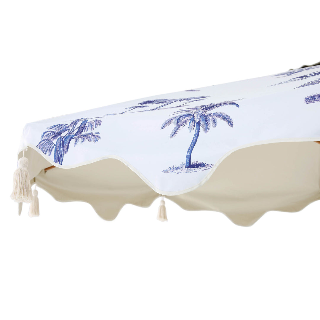 Tropical Pattern 2.6M Octagonal Tassel Parasol with Aluminium Tilt | daals