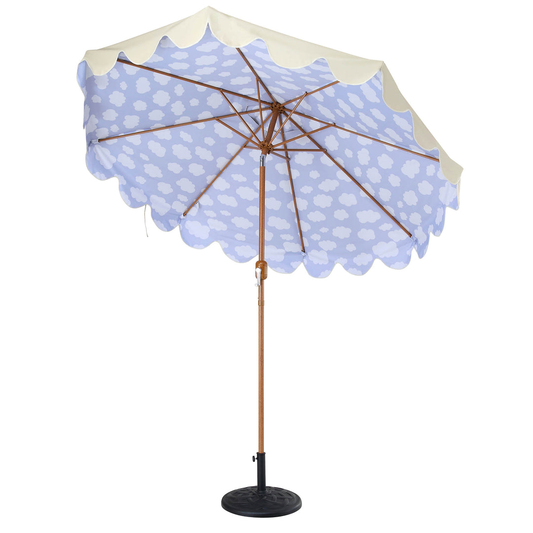 Cloud Pattern 2.6M Octagonal Tassel Parasol with Aluminium Tilt | daals