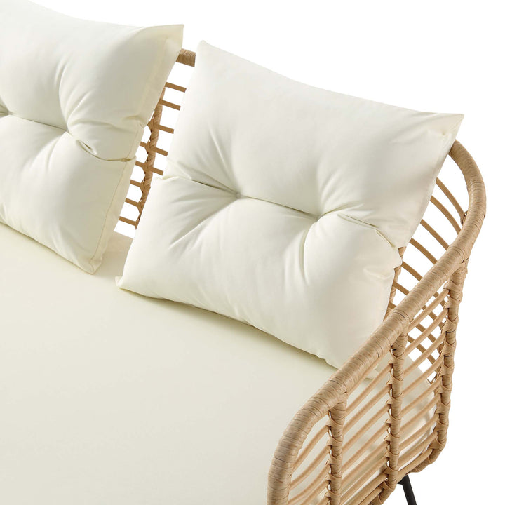 St Loy Natural Rattan Corner Sofa Set with Table | daals