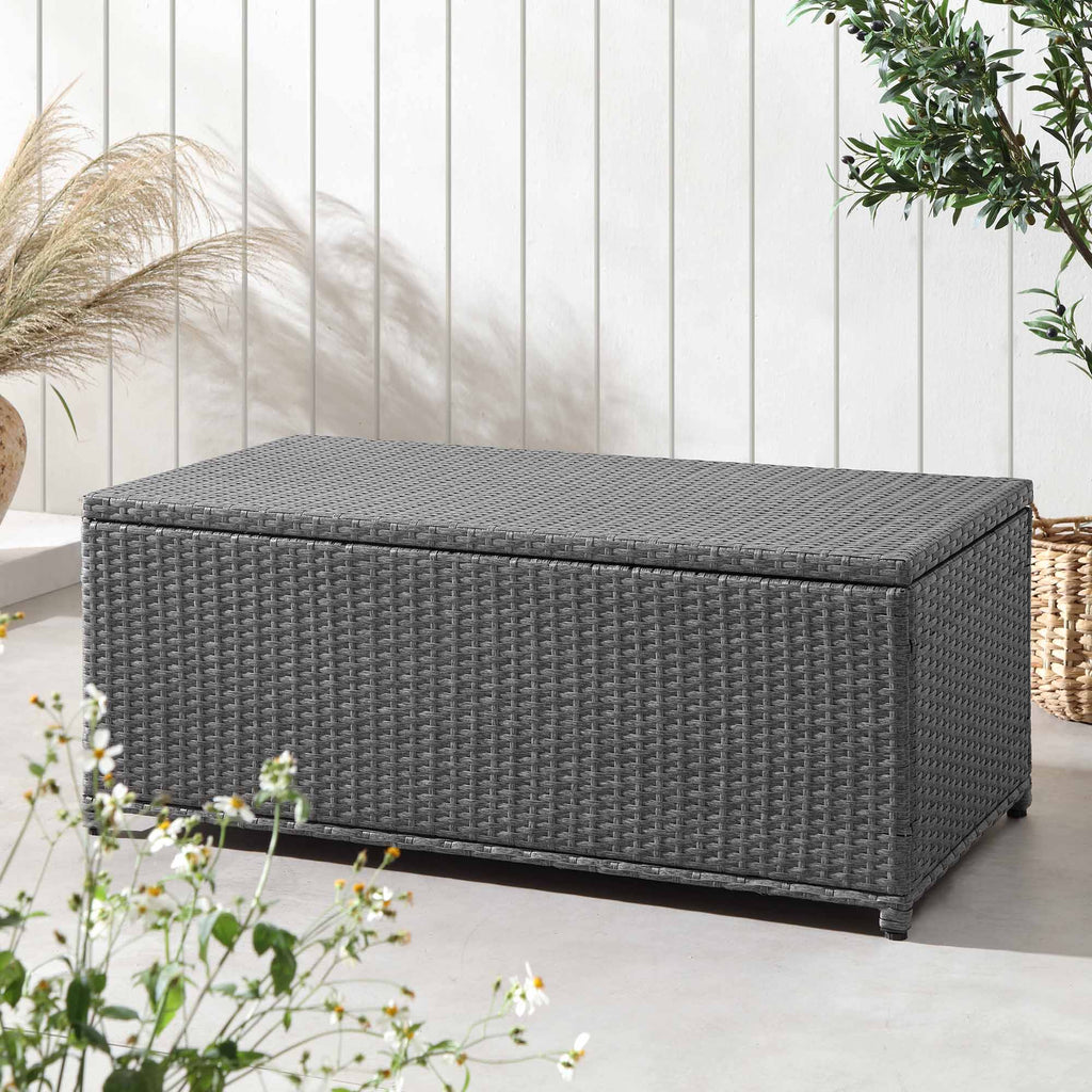 Granchester 120cm Rattan Storage Box, Grey | daals