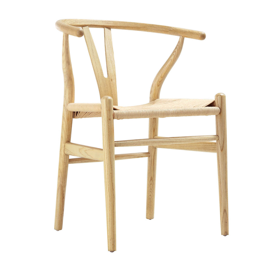 Hansel Wooden Natural Weave Dining Chair, Natural Colour Frame | daals